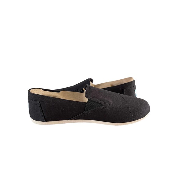 Toms | Shoes | Toms Black Canvas Slippers Size Womens 95 | Poshmark